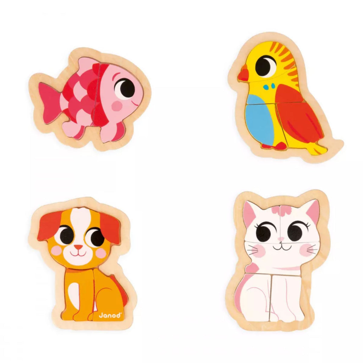 Casse-Tête Évolutifs en Bois (4) - Animaux de Compagnie - Janod – CLÉMENT