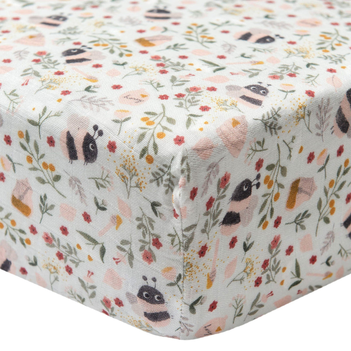 Drap Contour pour Lit de Bébé - Mousseline Bambou Abeilles - Loulou ...