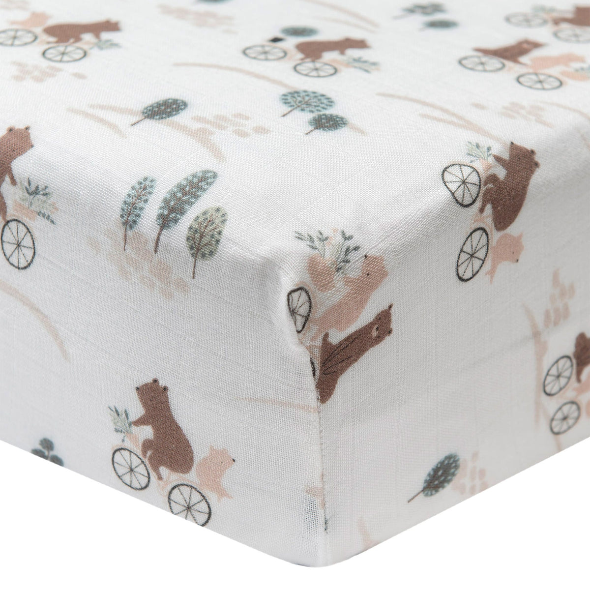 Drap Contour pour Lit de Bébé - Mousseline Bambou Ours - Loulou – CLÉMENT