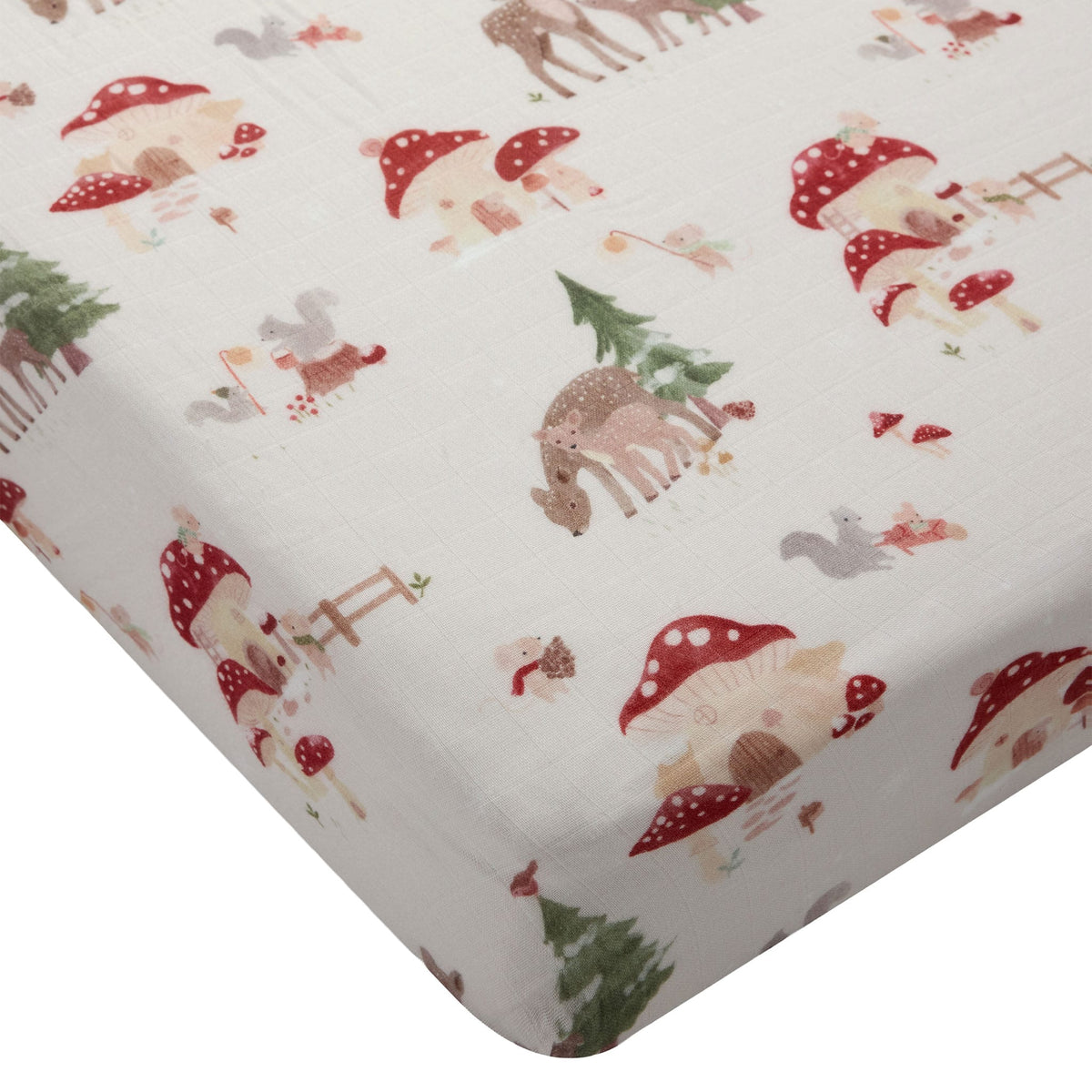 Drap Contour pour Lit de Bébé - Mousseline Bambou Forêt – CLÉMENT