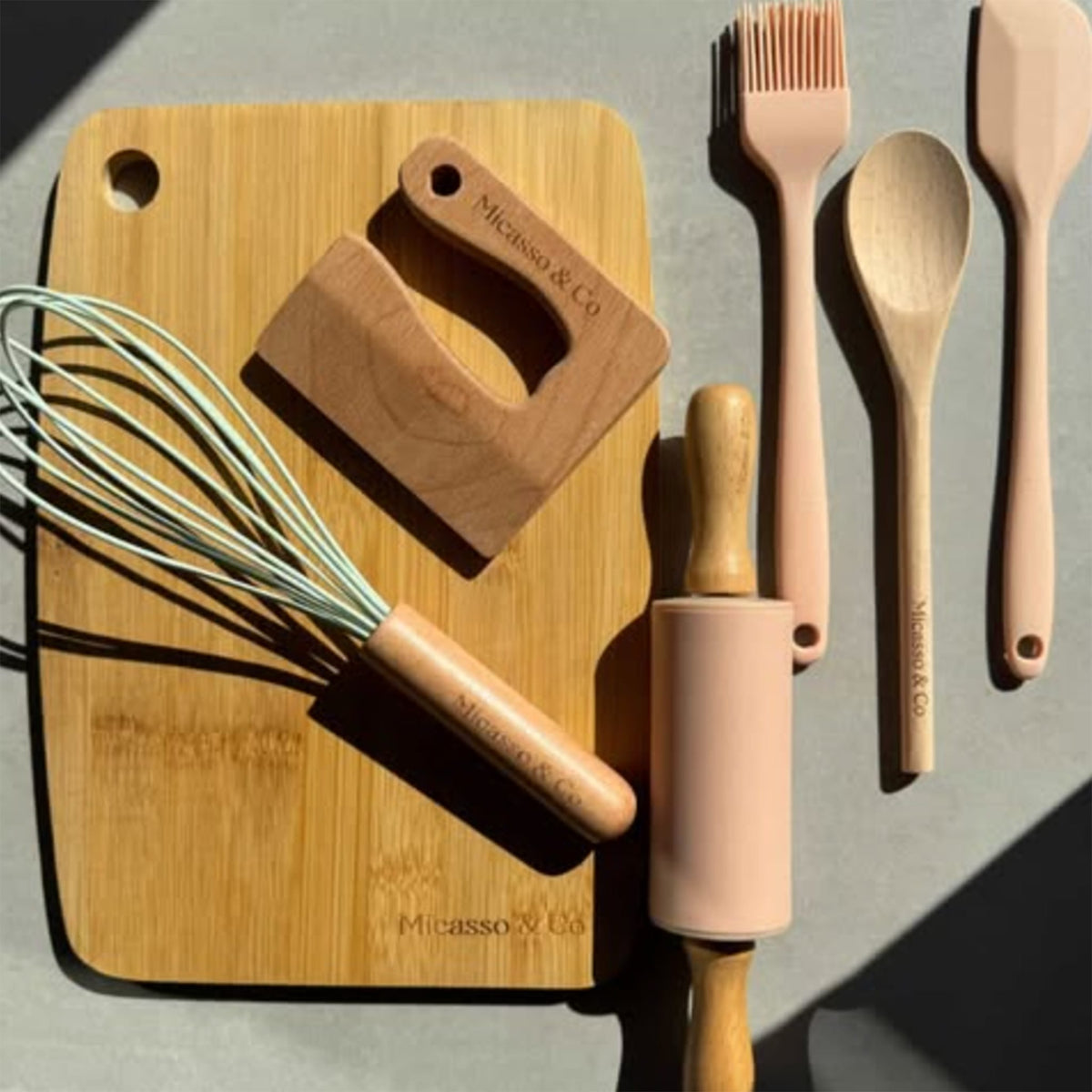 Ensemble Mini Chef 7-en-1 - Rose Guimauve - Micasso – CLÉMENT