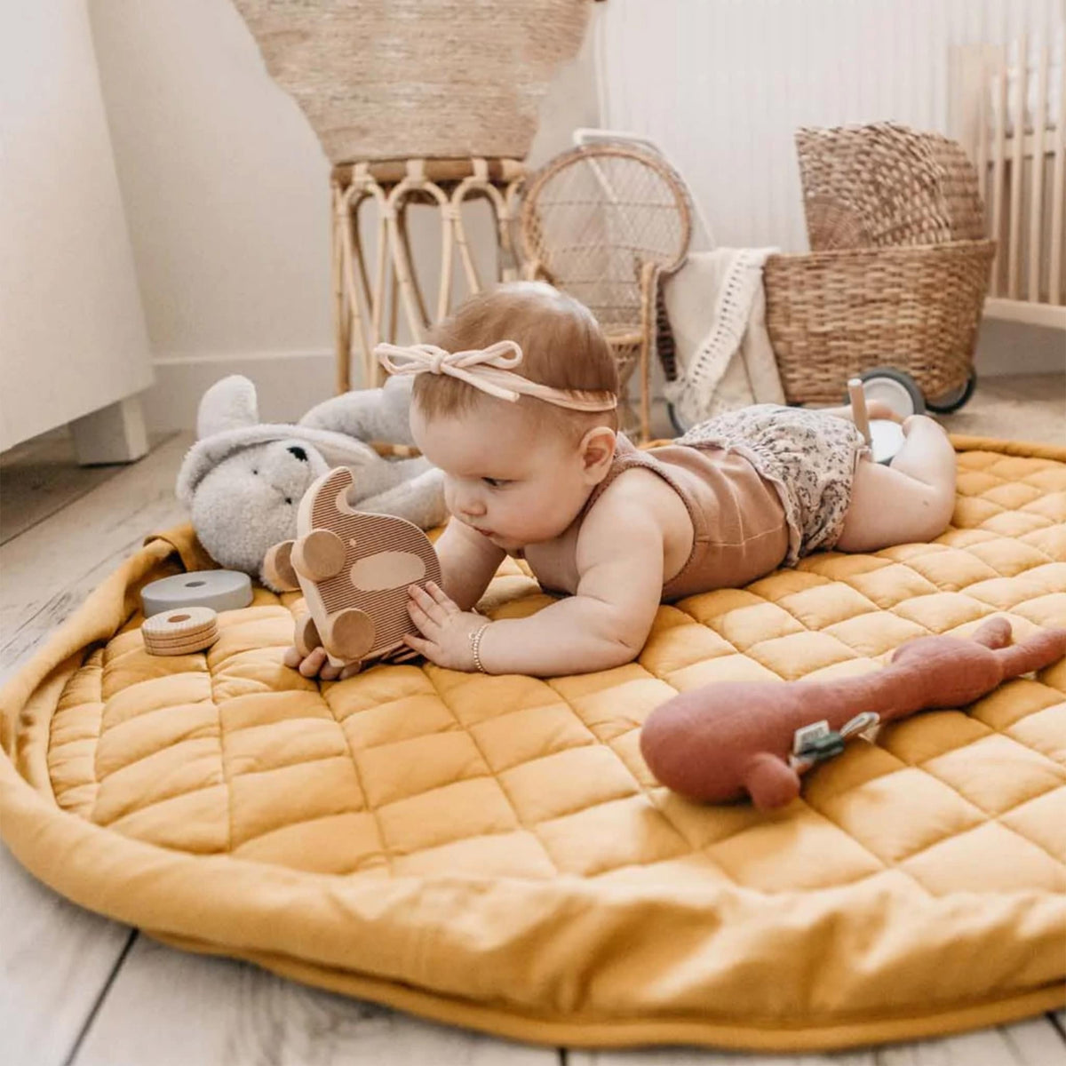Tapis de Jeu et de Rangement Play N Go 3-en-1 - Moutarde Thé Chai – CLÉMENT